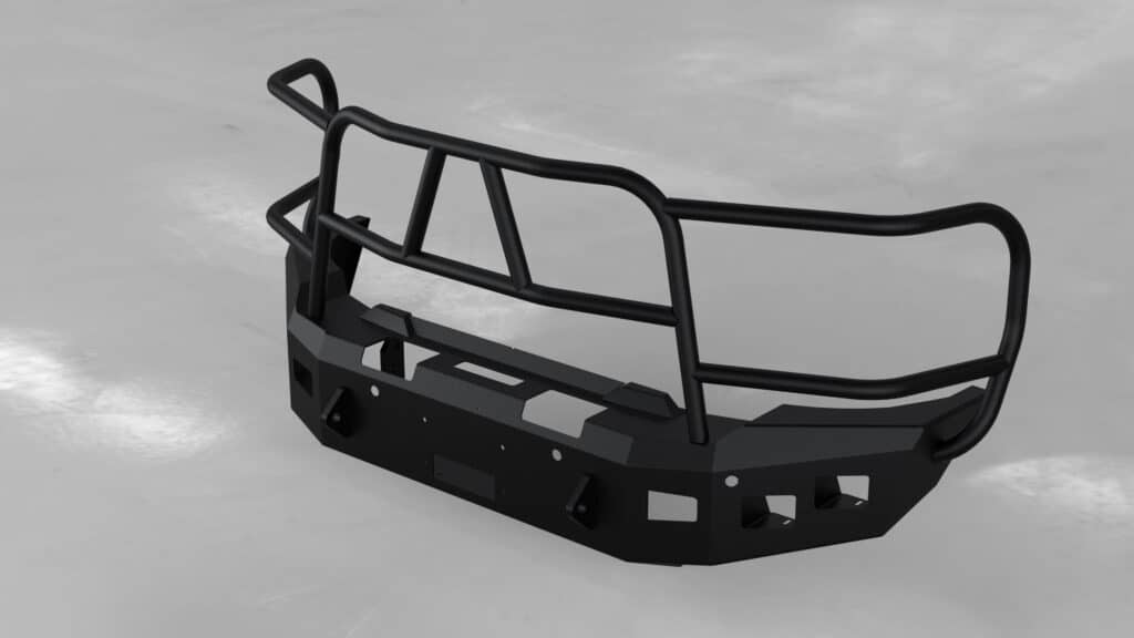 2020-2023 GMC Sierra 2500-3500 Front Winch Bumper with Full Brush Guard ...